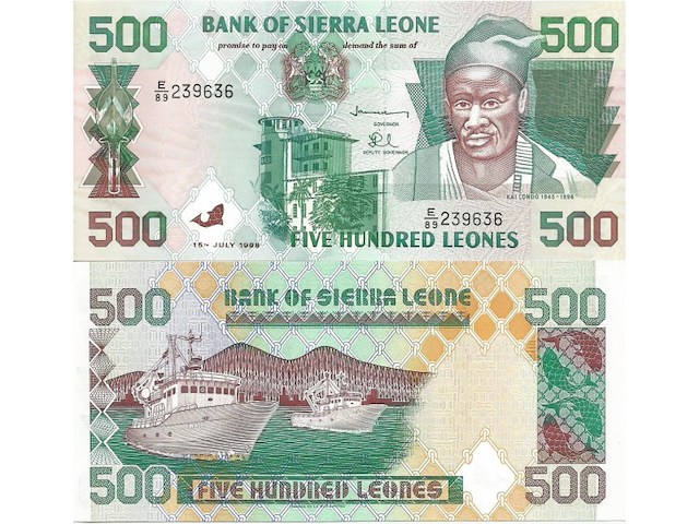 Sierra Leone 500 leones 1998. UNC