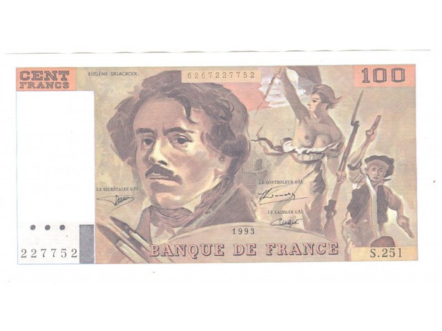 Francuska 100 francs 1993 aUNC