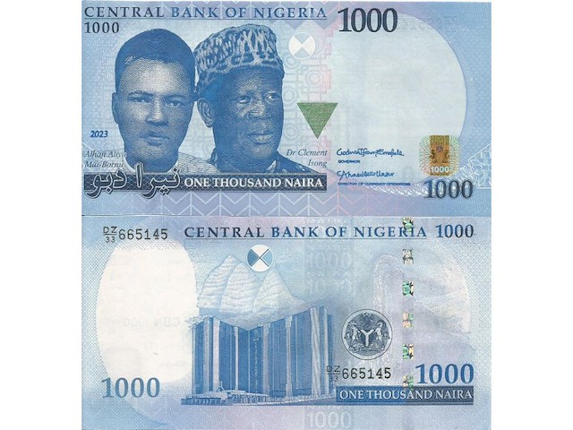 Nigeria 1000 naira 2023. UNC Novi dizajn