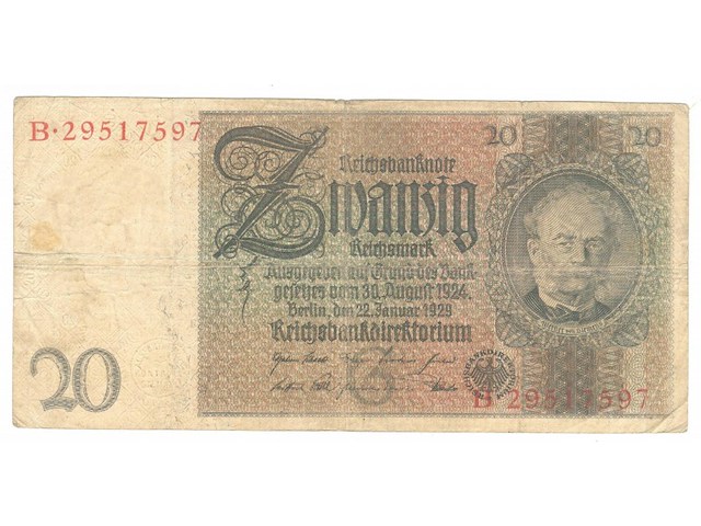 Nemacka 20 maraka 1929