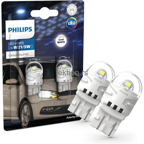 Philips Ultinon Pro3100 SL LED sijalica 12V W21/5W 0,48/2,4W 2 kom