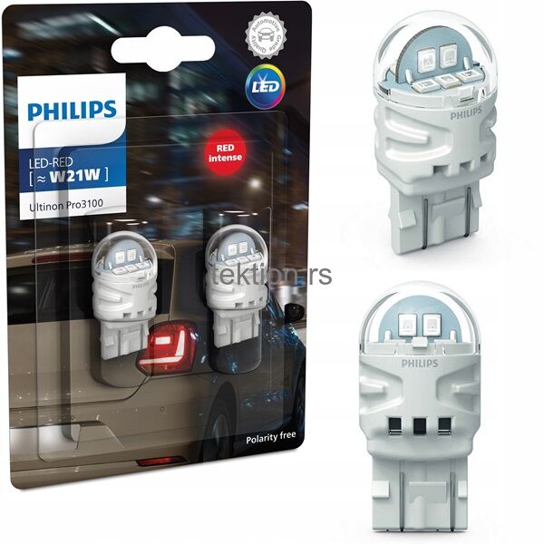 Philips Ultinon Pro3100 SL LED sijalica 12V WR21W 2,2W 2 kom crvena