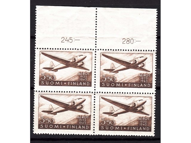 Finska 1944 Avio Pošta ** četverac