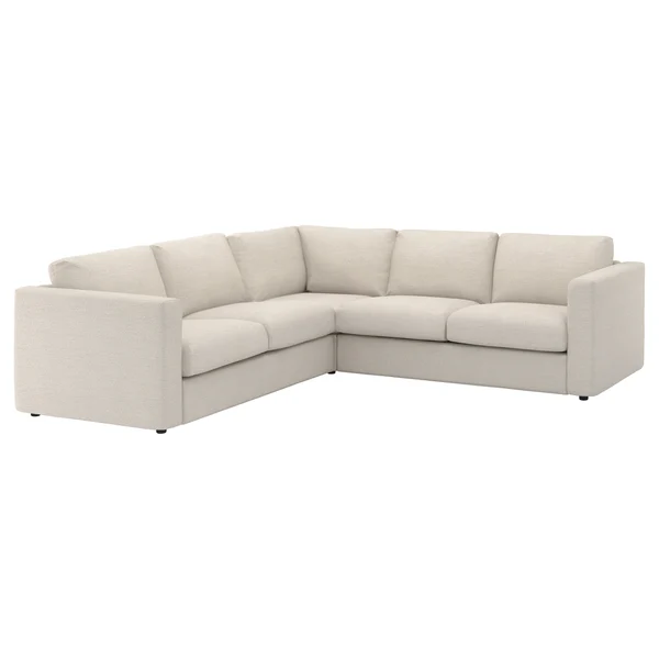 Ugaona sofa, 4-sed, Gunnared bež