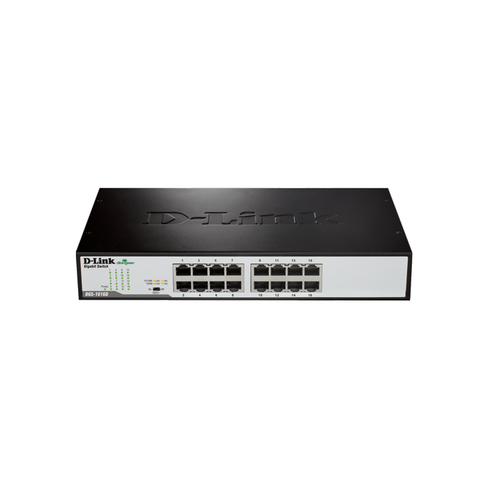 D-LINK 16-Port Gigabit Unmanaged Desktop Switch - DGS-1016D Neupravljivi, 16 RJ-45 portova, 8K, 32Gbps
