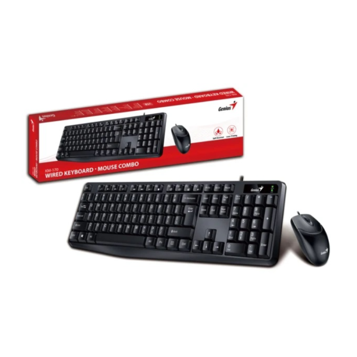 GENIUS Žična tastatura i miš KM-170 USB, SRB