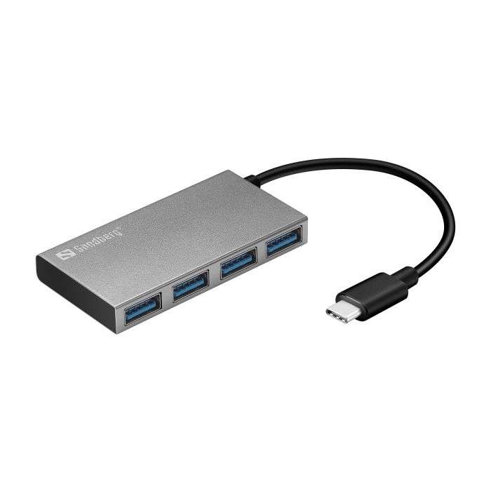 USB HUB 4 port Sandberg Pocket USB C - USB 3.0 136-20