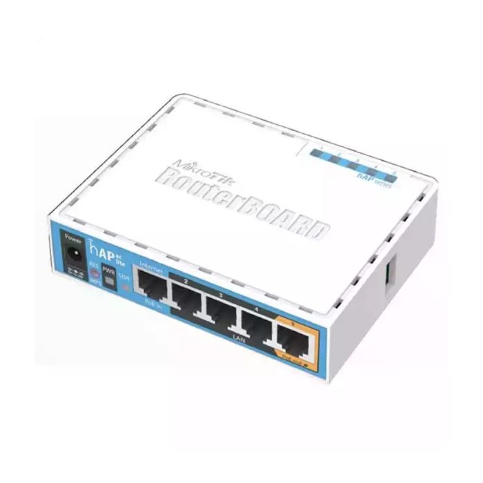 MikroTik hAP ac lite WiFi & 3G / LTE AC750Mb/s High Power 200mW dual band 2.4 & 5GHz 802.11ac/a/b/g/