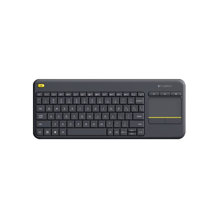 LOGITECH Bežična tastatura K400 PLUS (Crna) 920-007145 USB nano prijemnik, Membranski tasteri, EN (US), Alkalna baterija