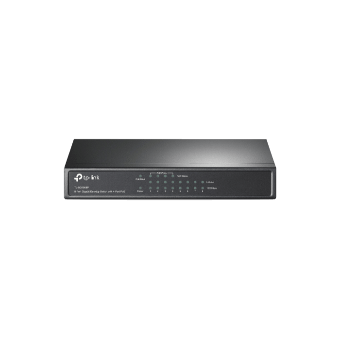 TP-LINK PoE switch uređaj - TL-SG1008P - Neupravljivi, 8 RJ-45 portova, 4K, 16Gbps