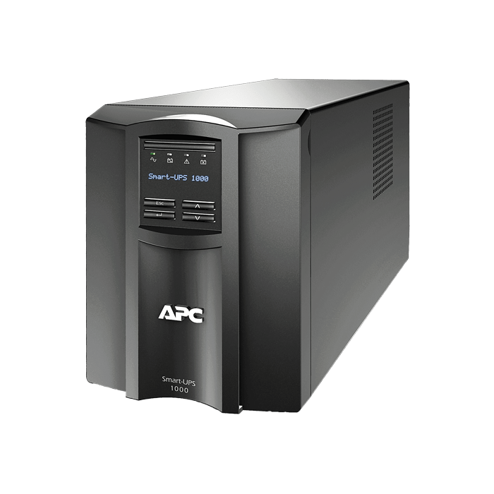 APC Smart-UPS 1000VA LCD - SMT1000IC - 1000VA / 700W, Line-Interactive, 160-286 VAC, 220/ 230/ 240 VAC +/-5%