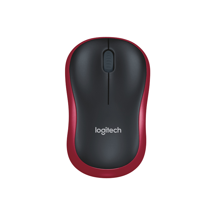 LOGITECH Bežični miš M185 (Crveno/Crni) USB nano prijemnik, Optički, 1000 DPI, Alkalna baterija