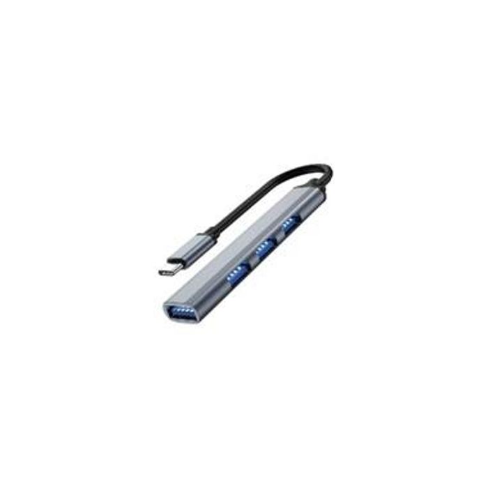TIP C 3.1 HUB na 4 x HUB 3.0 sivi