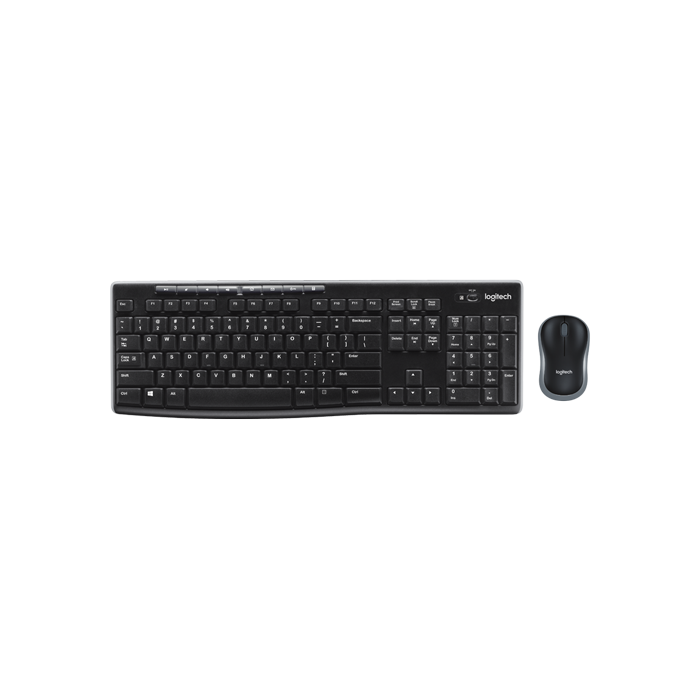 LOGITECH Bežična tastatura i miš MK270 (Crna) 920-004532 USB nano prijemnik, Membranski tasteri, SRB (YU), Alkalna baterija