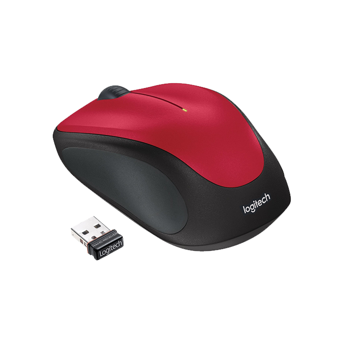 LOGITECH Bežični miš M235 (Crveni/Crni) USB nano prijemnik, Optički, 1000 DPI, Alkalna baterija