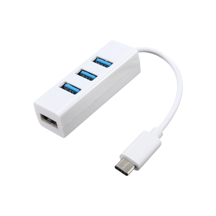 LINKOM USB hub USB C 3.1 na 4xUSB 3.0 - D001836 4 x USB-A 3.0 , USB 3.1 - C, Bela