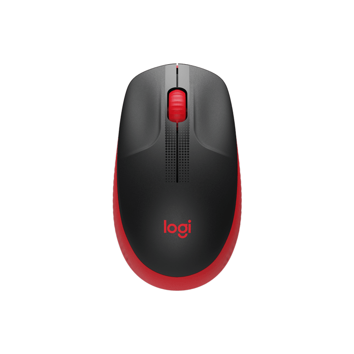 LOGITECH Bežični miš M190 (Crni/Crveni) 910-005908 USB, Optički, 1000 DPI, Alkalna baterija