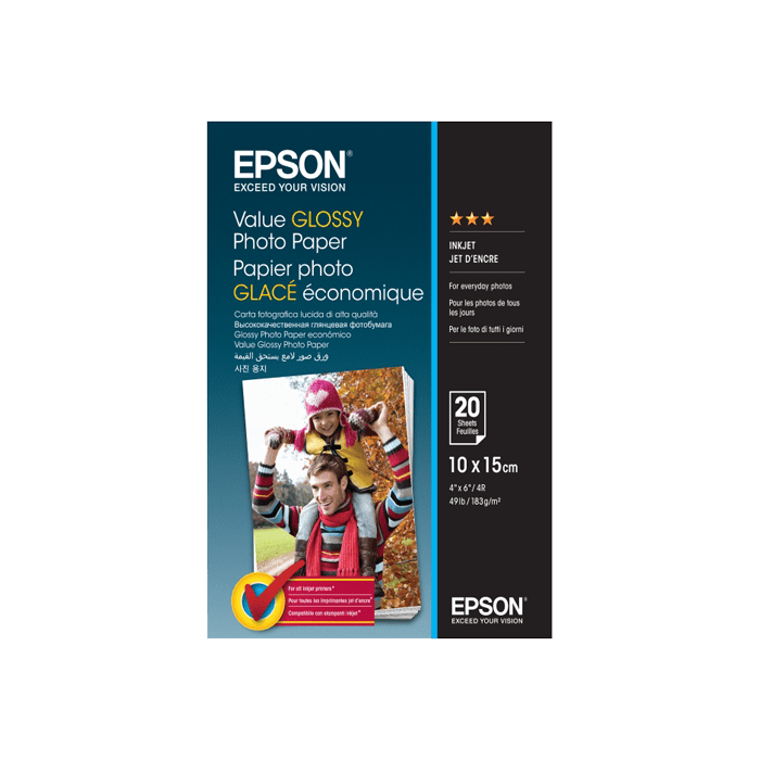 EPSON Foto papir Glossy - S400037 10 x 15 cm, 20 listova, 183 g/m2