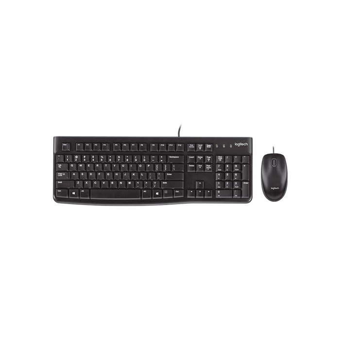 LOGITECH Žična tastatura i miš MK120 (Crna) 920-002586 USB, Membranski tasteri, EN (US)