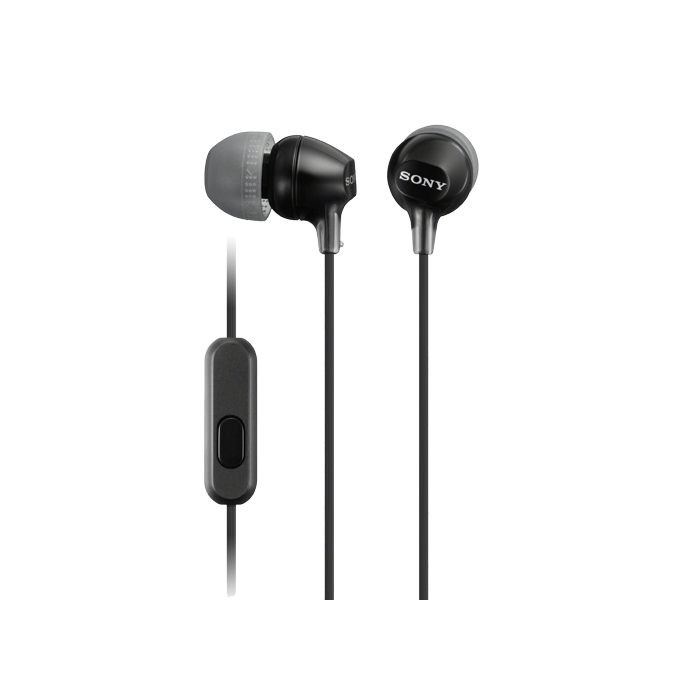 SONY slušalice MDR-EX15AP (Crne) - MDR-EX15APB 3.5mm (četvoropolni), 9mm, 8Hz - 22KHz, 100dB