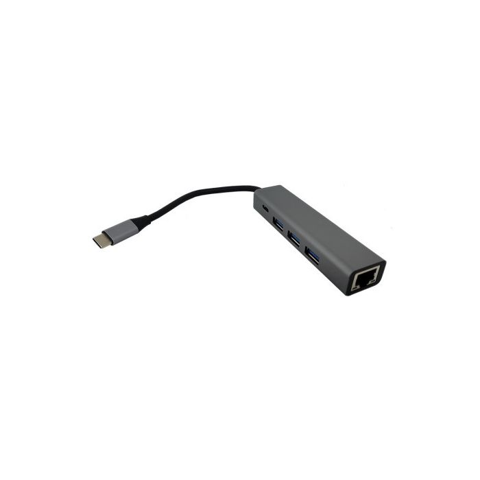 FastAsia adapter-konvertor tip C na 3xUSB 3.0+tip C+RJ45