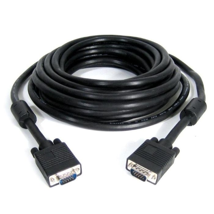 Kabl VGA D-sub M/M 10m HQ feritno jezgro crni