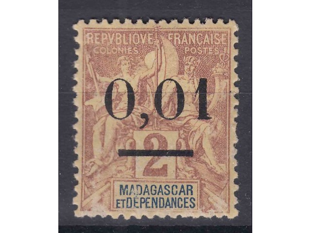 Francuske kolonije Madagaskar 1902 * velika nula