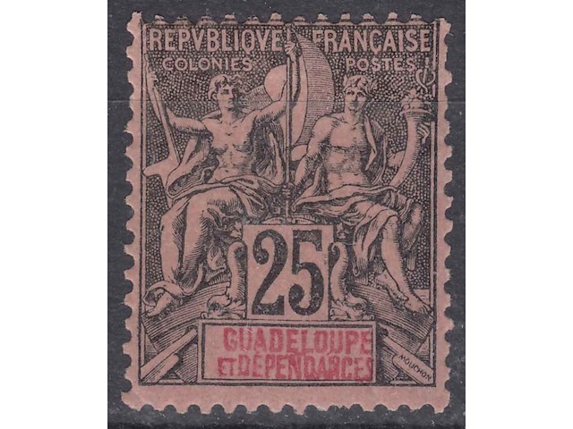 Francuske kolonije Gvadelup 1892 *