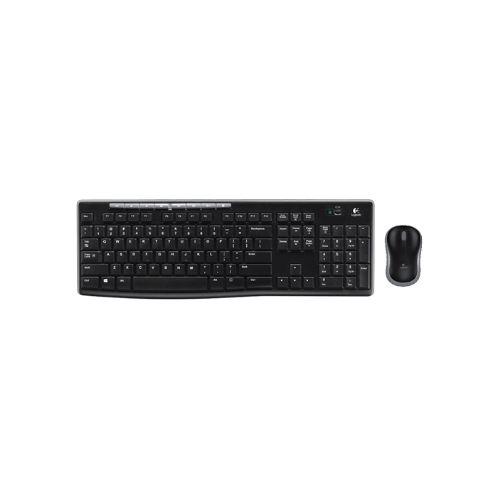 LOGITECH Bežična tastatura i miš MK270 (Crna) 920-004508 USB nano prijemnik, Membranski tasteri, EN (US), Alkalna baterija