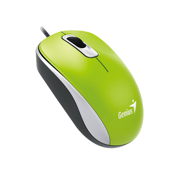 GENIUS žični miš DX-110 (Zeleni) - 31010116105 Optički, 1000dpi, Simetričan (pogodan za obe ruke), Zelena