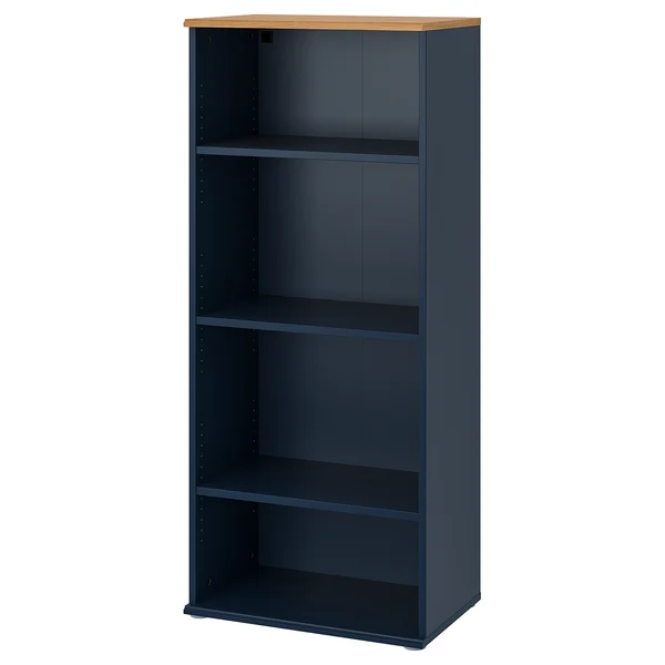 Biblioteka, crno-plava, 60x140 cm