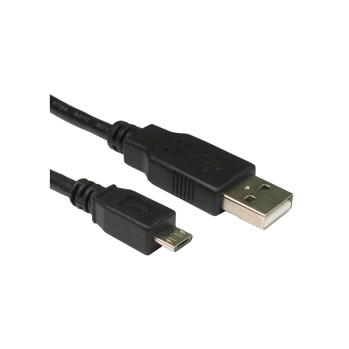 LINKOM USB kabl Micro-B 1m (Crni) - LINKOM9, USB 2.0 - do 480 Mbps, USB-A, Micro USB-B, Okrugli