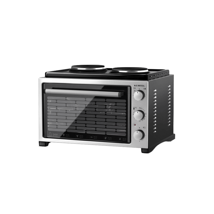 KUMTEL Mini šporet KF 15360 Crna/Inox, 32 l, 2000 W