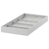 Umetak s 4 pregrade, svetlosiva, 25x53x5 cm