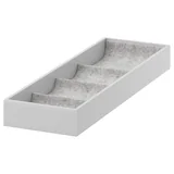 Umetak s 4 pregrade, svetlosiva, 15x53x5 cm