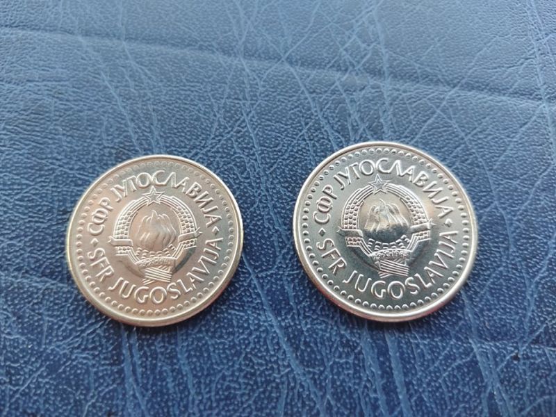 Jugoslavija 2 dinara 1992. 5 dinara 1992.
