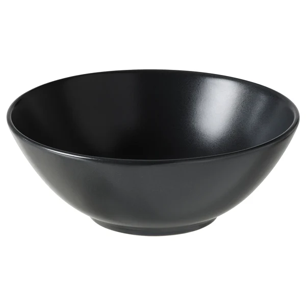Činija, matirano tamnosiva, 19 cm