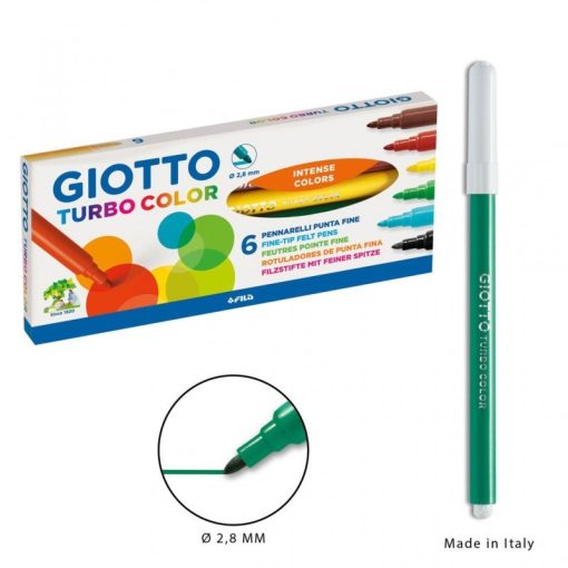 Flomasteri 1/6 TURBO COLOR, Giotto