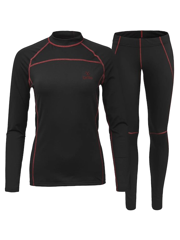 BRILLE Ženski aktivni veš komplet WARM WOMEN'S BASE LAYER SD221110 crni