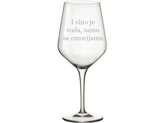 Happy Pumpkin Čaša za vino I vino je voda, samo sa emocijama
