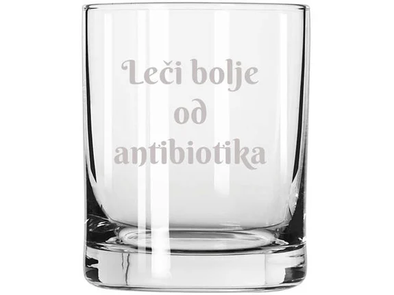 Happy Pumpkin Čaša za viski "Leči bolje od antibiotika"