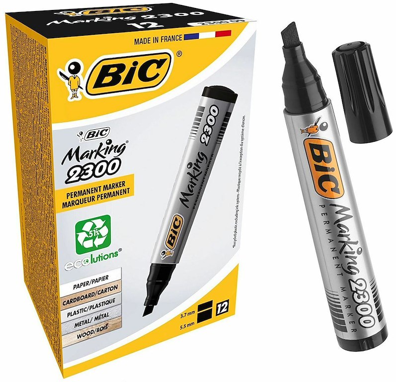 BIC MARKER 2300 KOSI VRH CRNI