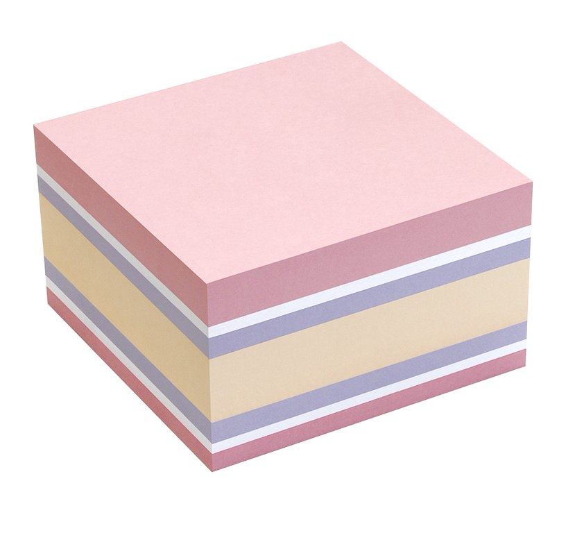Samolepljivi blokčići 75×75 pastel mix rosa, KOCKA 1/450