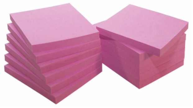 Samolepljivi blokčići 75×75 blistave boje roze