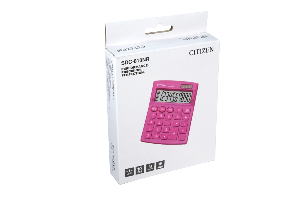 Stoni kalkulator CITIZEN SDC-810 color , 10 cifara roze