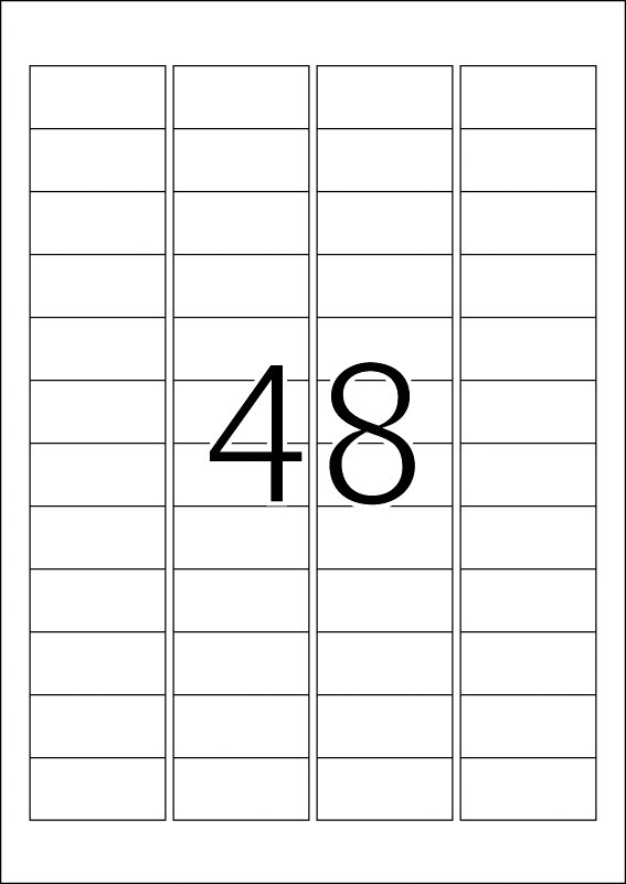 Outdoor etikete 45,72×21,16 A4 1/10 bela