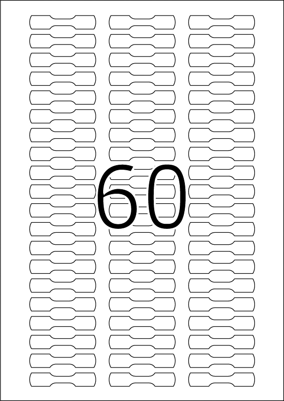 Etikete prsten 10×49 A4/60 1/1500 bela