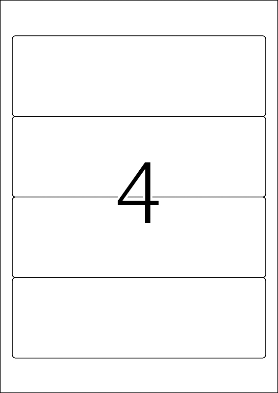 Etikete 192×61, za široki registrator A4/4 1/20 pl