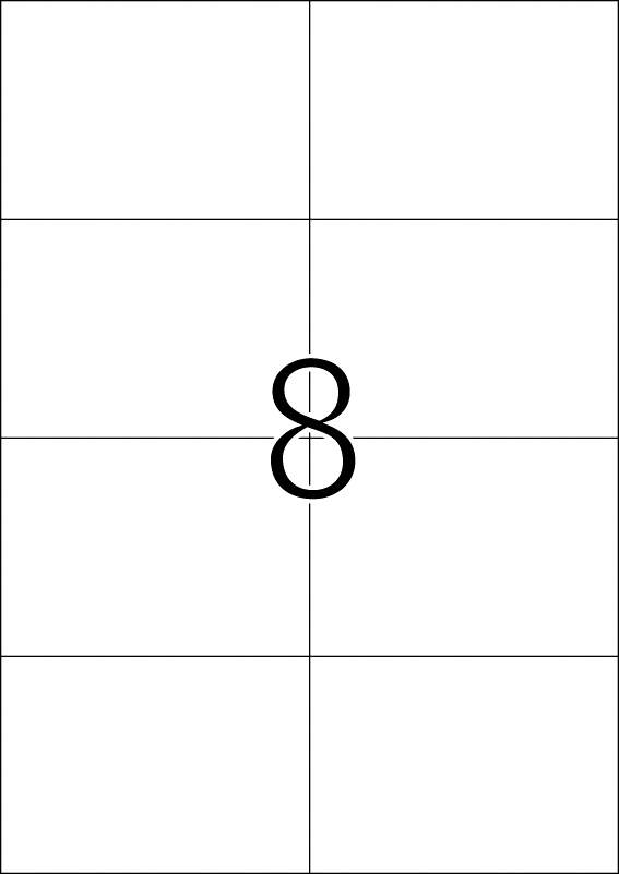 Etikete 105×74 A4/8 1/25 bela