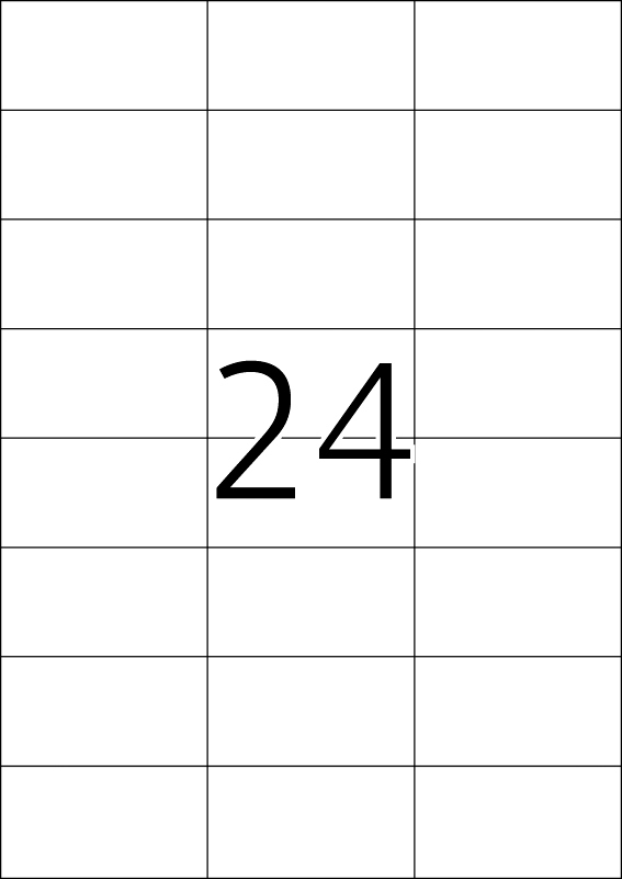 Etikete 70×37 A4/24 1/25 bela